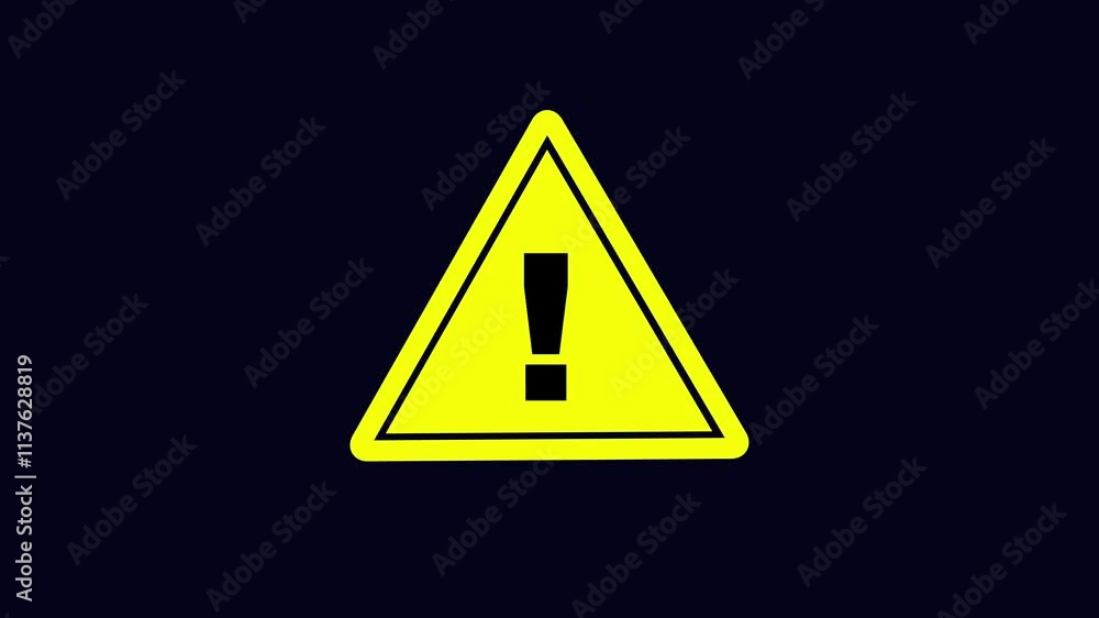 Triangle warning sign exclamation mark animated danger sign warning ...
