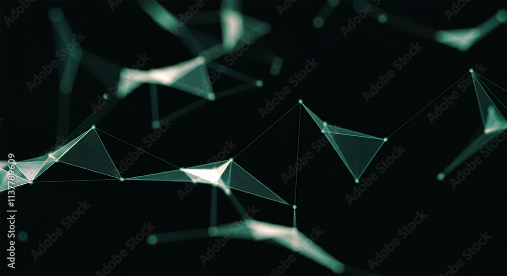 Abstract Digital Data Plexus Technology Background/ 4k animation of an abstract plexus shape ...