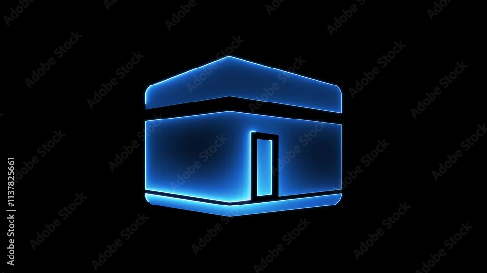 muslim religion mecca hajj sign.Kaaba icon. arabic islamic makka or ...