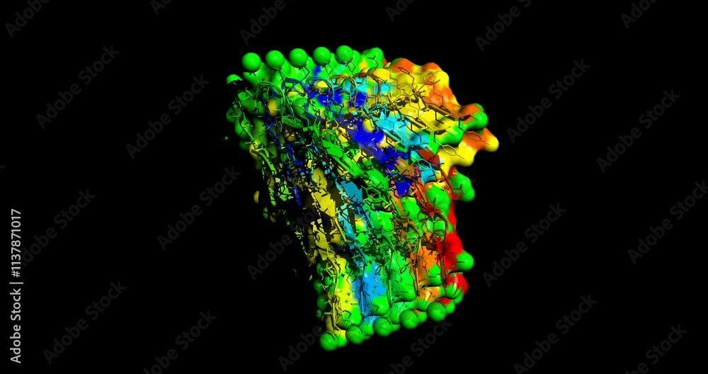 Stockvideon Cryo-EM Structures of amyloid-beta 42 filaments from human ...