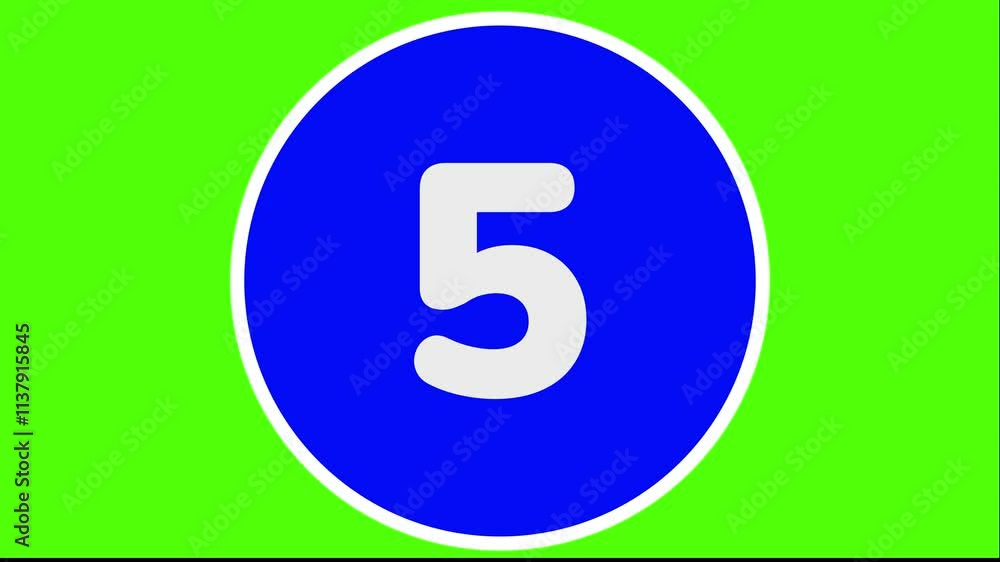 Simple countdown white number animation template. Countdown timer for ...