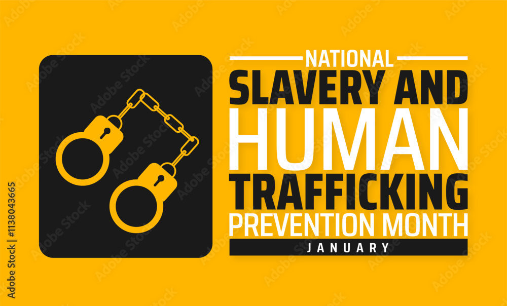 National Slavery and Human Trafficking Prevention Month background ...
