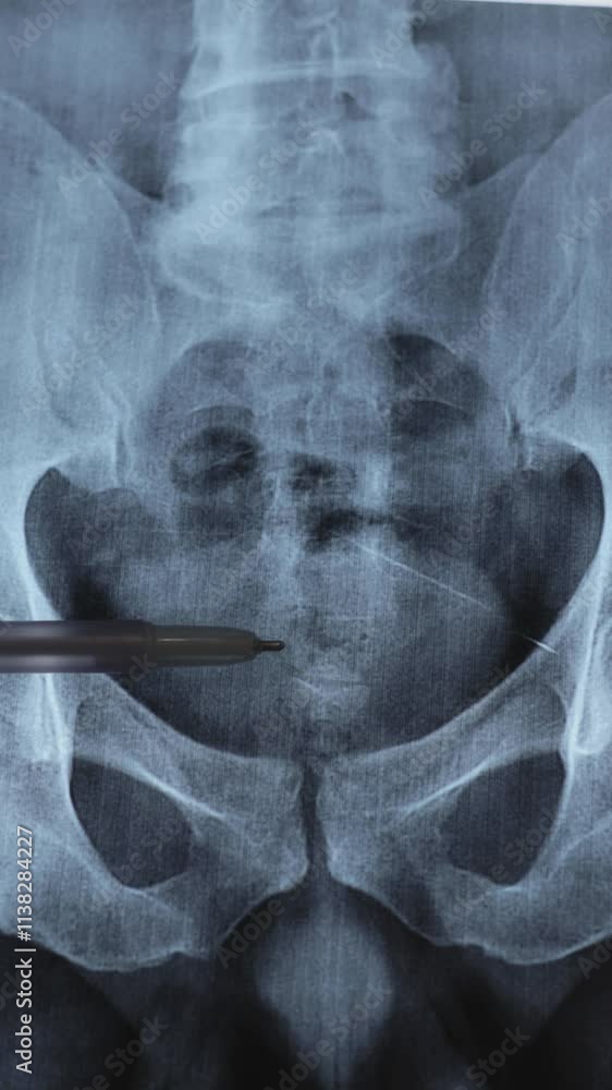 Doctor learn vertical MRI of Bones of the Lumbar Spine and Pelvis ...