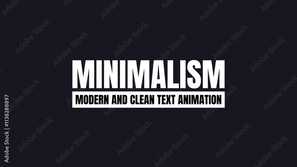 Minimalism Text Animations Stock Template | Adobe Stock