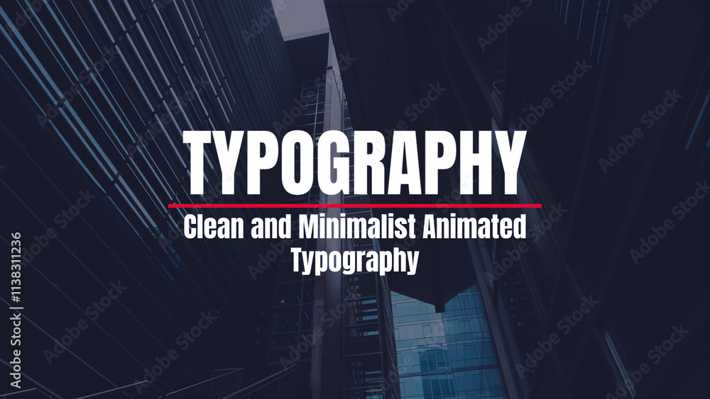 Clean and Minimalist Animated Typography Stock Template | Adobe Stock