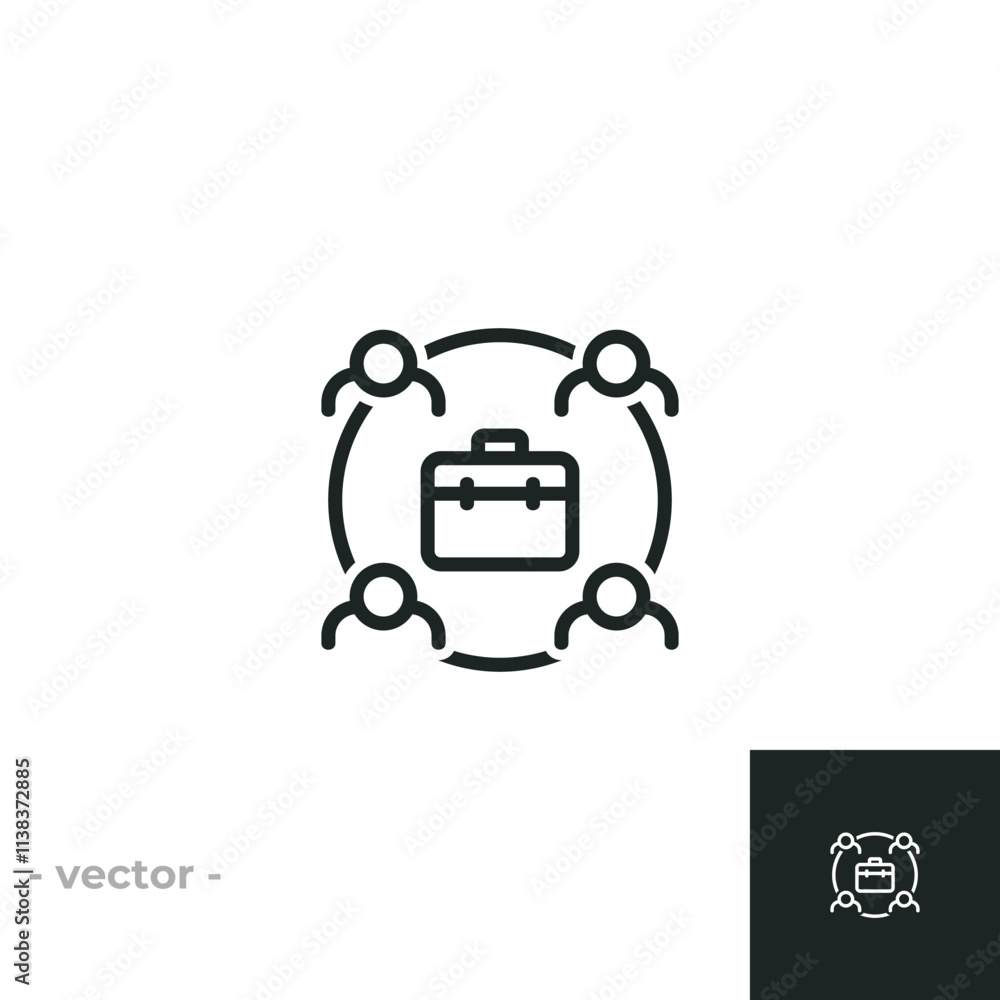 Business partner icon isolated on white background. Vector ...