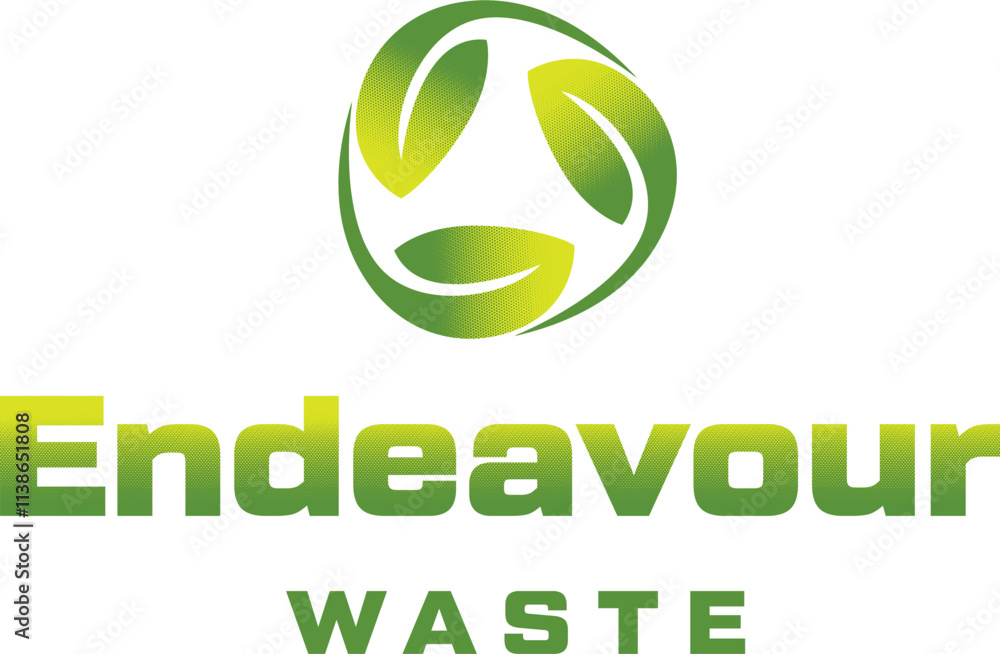 "Endeavour Waste." It features a green and yellow circular design with ...