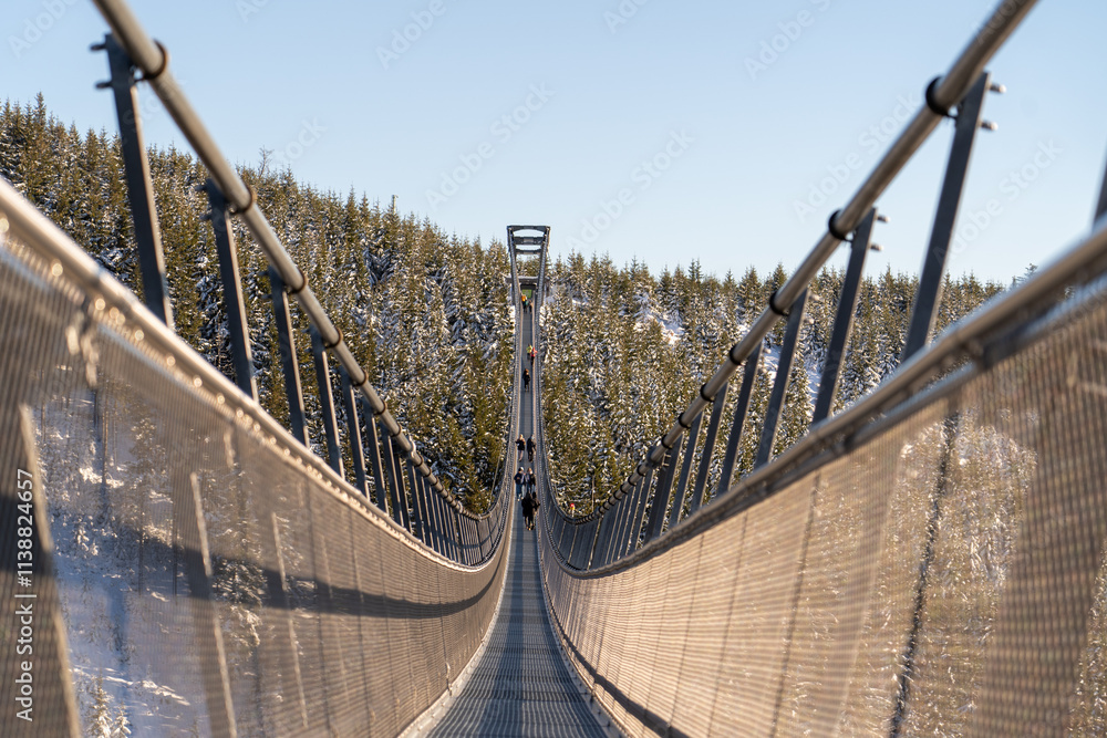 Sky Bridge 721, Lower Moravia, Czech Republic - December 1, 2024: The ...