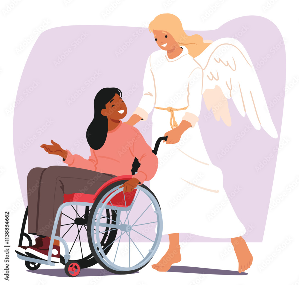 Angel life keeper biblical holy character supporting and caring for ...