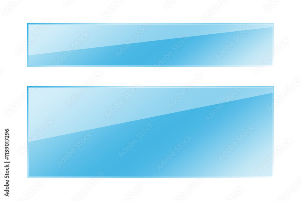 Gradient blue rectangles. Shiny transparent shapes. Modern vector ...