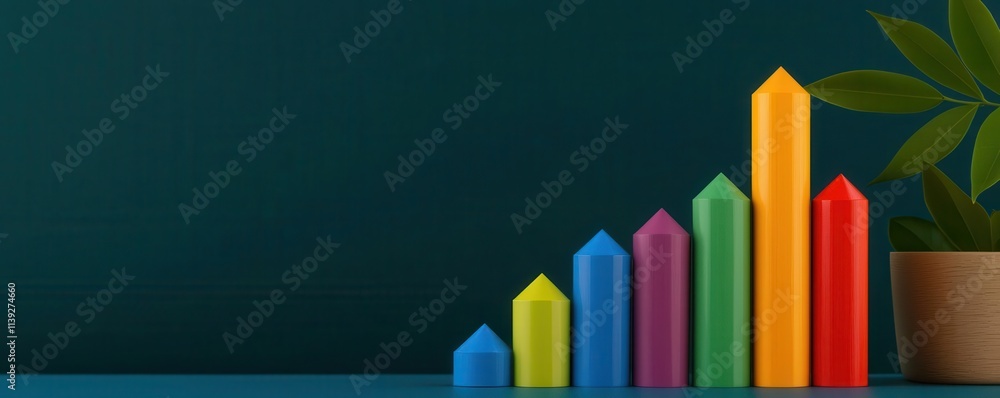 economic risk concept. Interactive bar graph illustrating inflation's ...