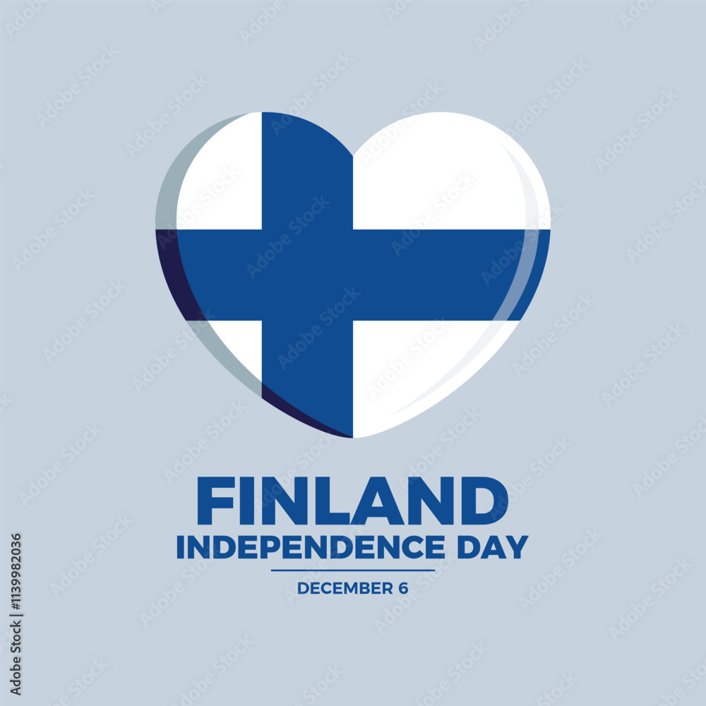 Finland Independence Day poster vector illustration. Finland flag in ...