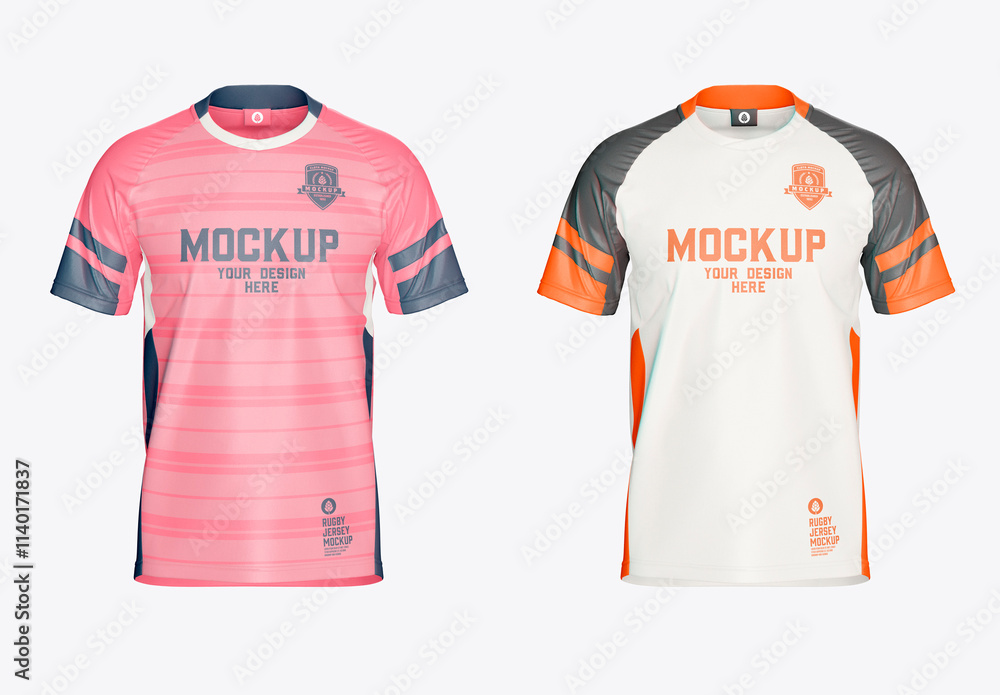 Rugby Jersey Mockup Stock Template | Adobe Stock