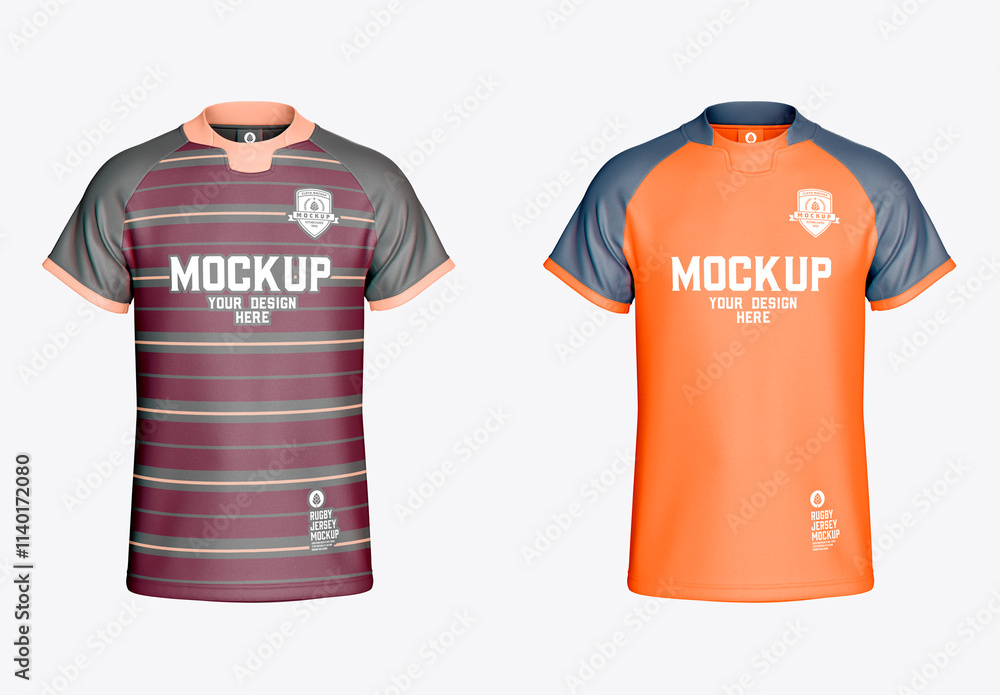 Rugby Jersey Mockup Stock Template | Adobe Stock