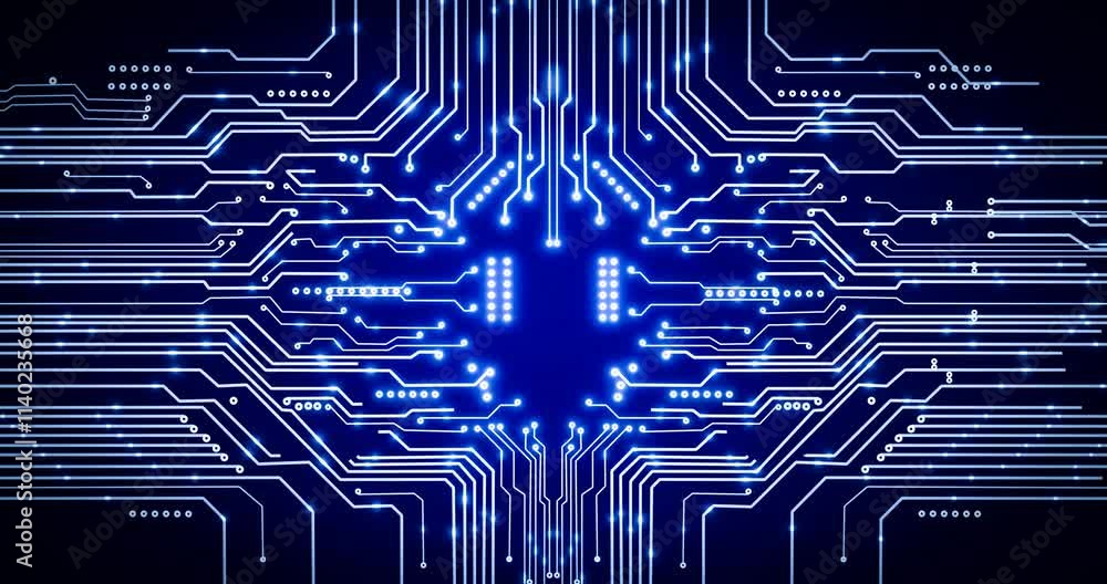 Electronic circuit pattern. Printed circuit board or PCB pattern. Trace ...