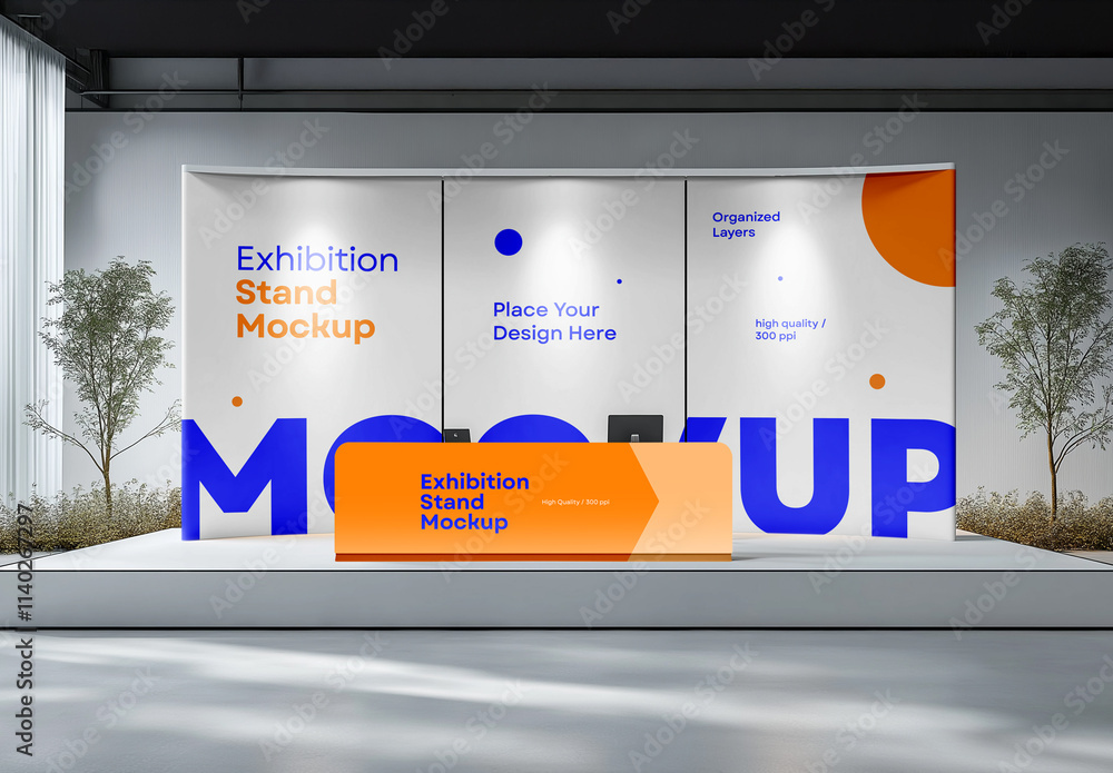 Booth Backdrop Stand Mockup – AI-Generated Design for Trade Shows ...