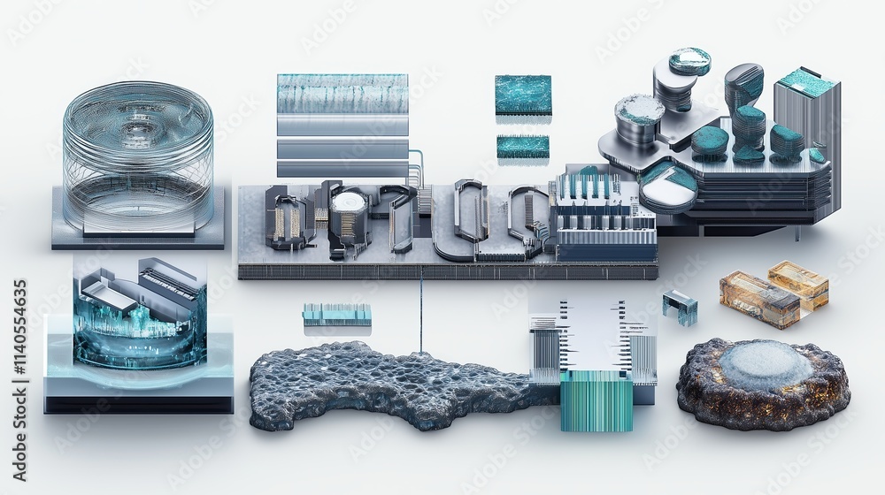 cross-section illustration showing the step-by-step process of ...