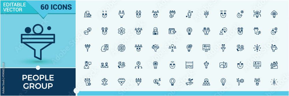 People Group icon set. Featuring baby, male, life, man, age, woman ...