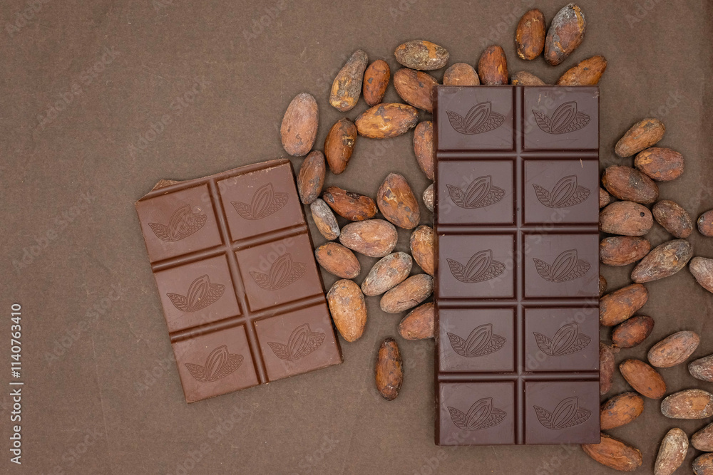 Two types of chocolate bars. Bean-to-bar chocolate production ...