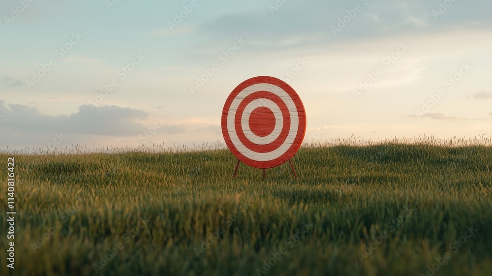 A giant target with arrows representing phases of success, sharp and ...