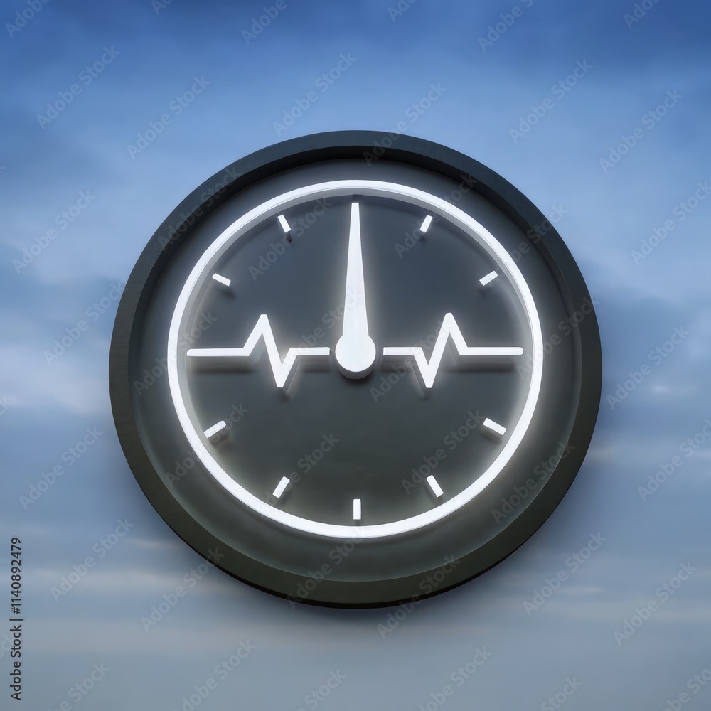 Modern Logo With Clock and Pulse Design for Rz Standard Scale ...