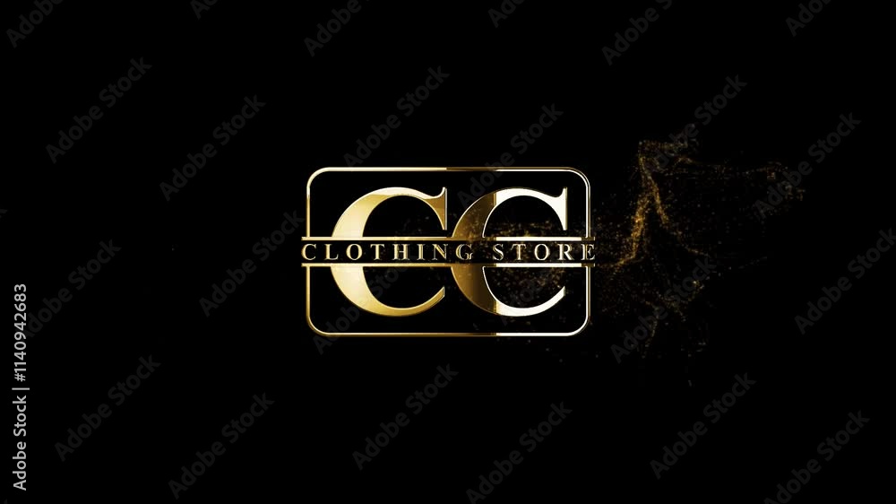 Lettering CC Logo, Gold Particles CC Letter Logo Animation Video, Cc ...