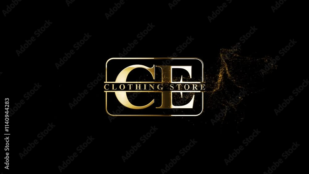 Luxury CE Logo, Gold Particles Cf Letter Logo Animation Video, Cf ...