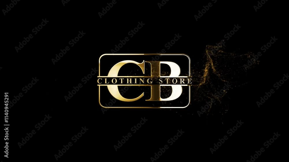 CB Clothes Shop Logo, Gold Particles CB Letter Logo Animation Video, Cb ...