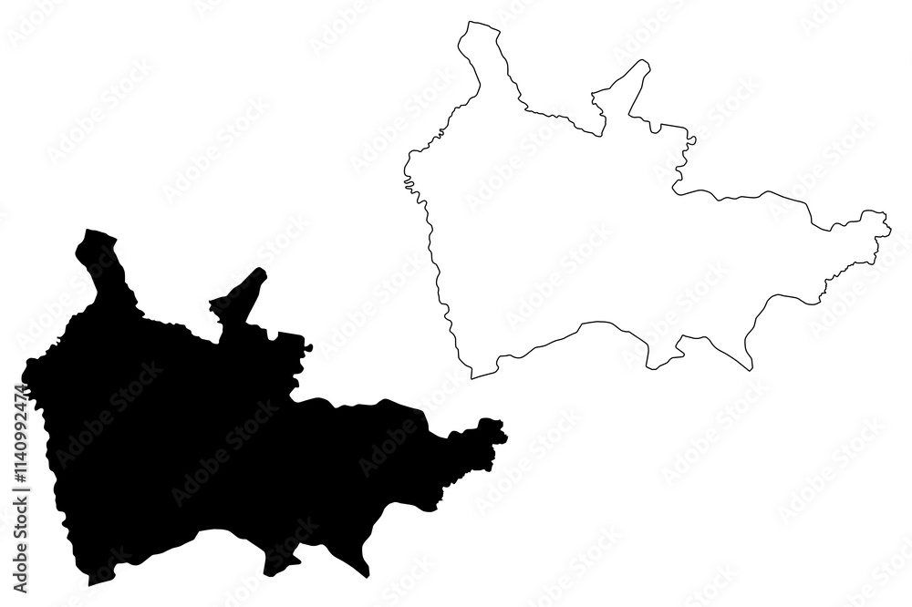 Thaba-Tseka District (Districts of Lesotho, Kingdom of Lesotho) map ...
