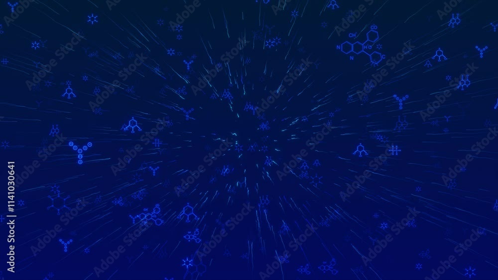 Mathematical Math Formulas Molecular digital made of binary code ...