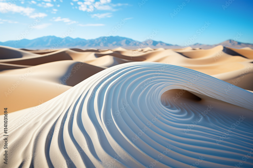 wind sculpts the landscape, creating vibrant sand dunes that shift and ...