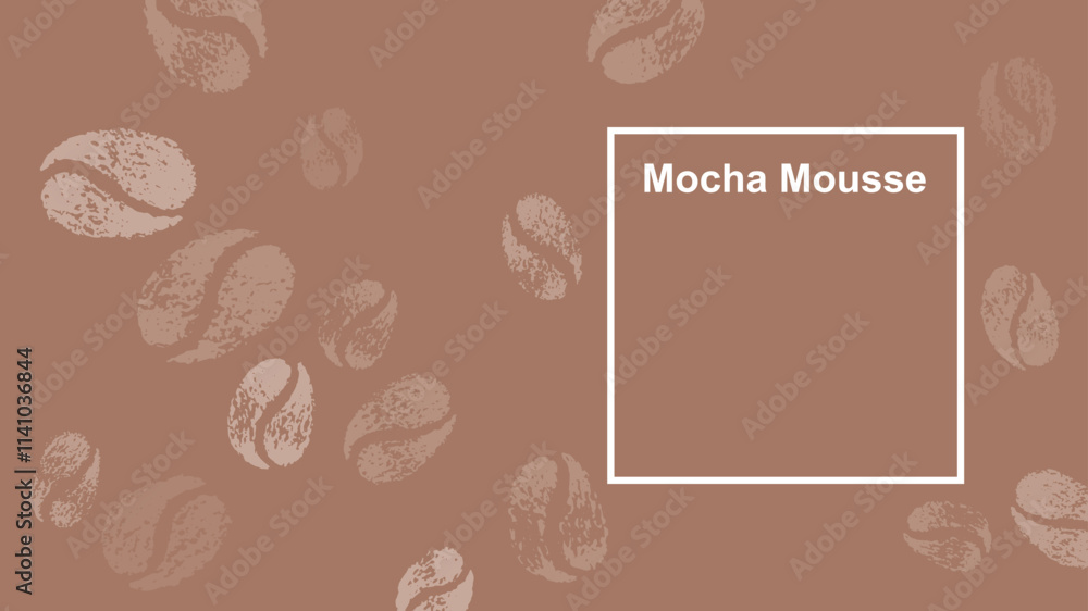 Vecteur Stock Mocha mousse color of year 2025 coffee background with ...