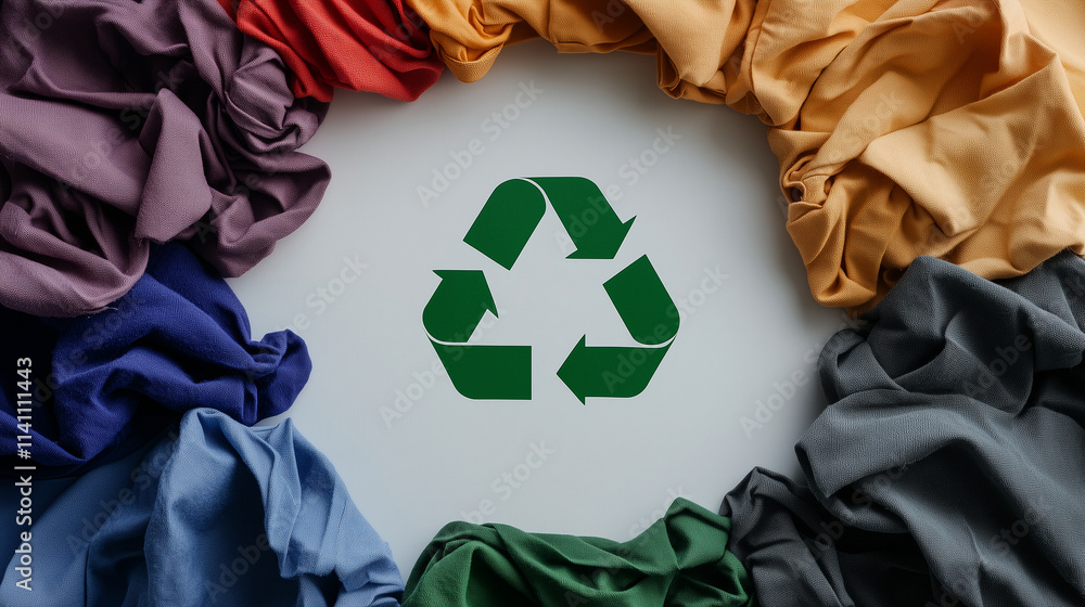 An eye-catching arrangement of crumpled textiles in a spectrum of ...