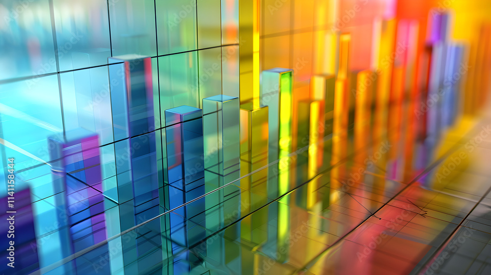 Color-Coded Statistical Bar Chart Showing Categories and Numerical Data ...