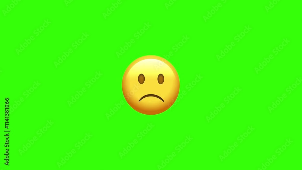 Face Emoji Animated on a Transparent Background. 4K Loop Animation with ...
