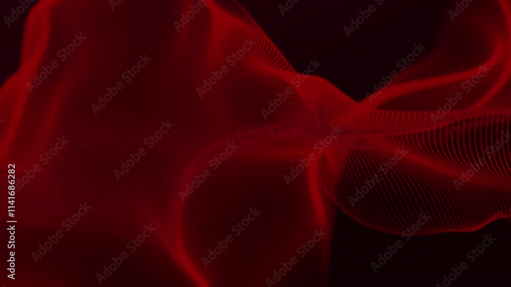 Dynamic Red Abstract Waves In Motion Creating Bold And Elegant Visual