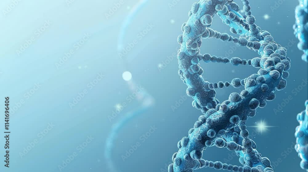 3d render of DNA structure. DNA molecules. Science technology x ray of ...