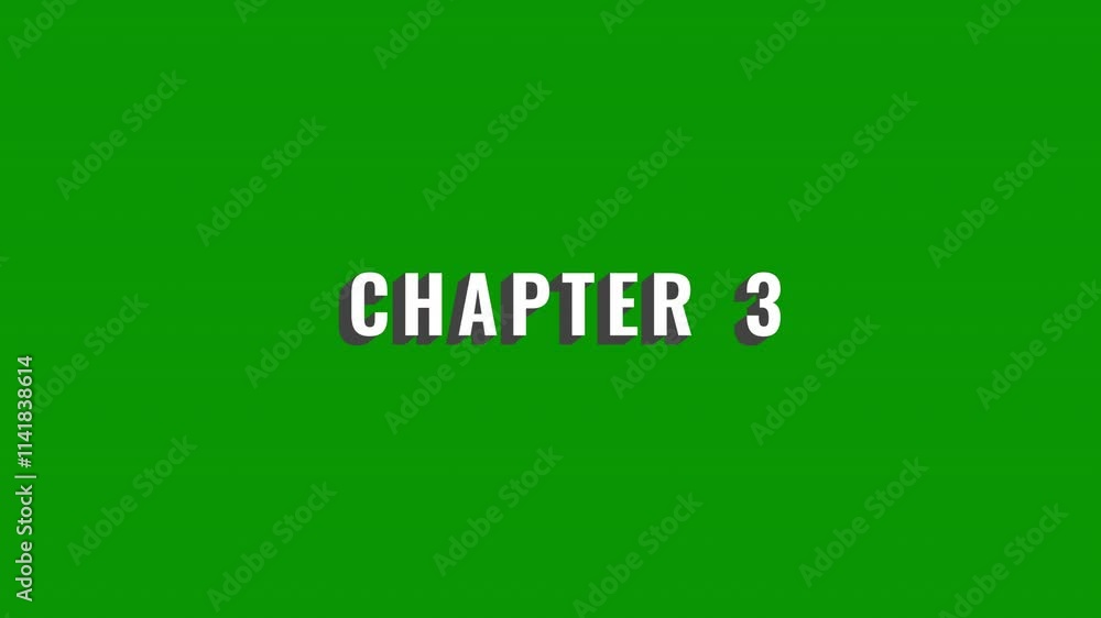 Chapter 3 Animated Bouncing Letters+Shadow Text Design on green screen ...
