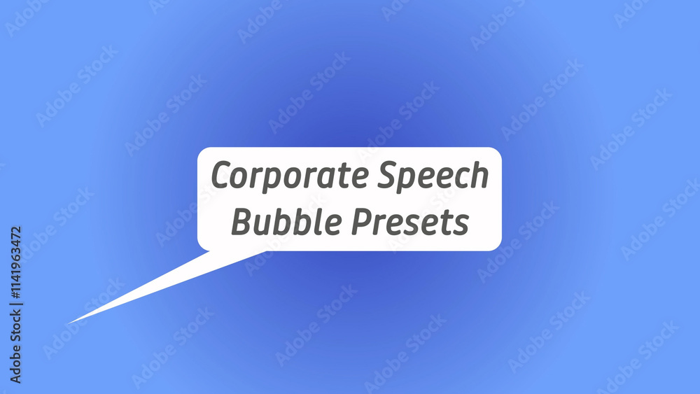 Corporate Speech Bubble Presets Stock Template | Adobe Stock