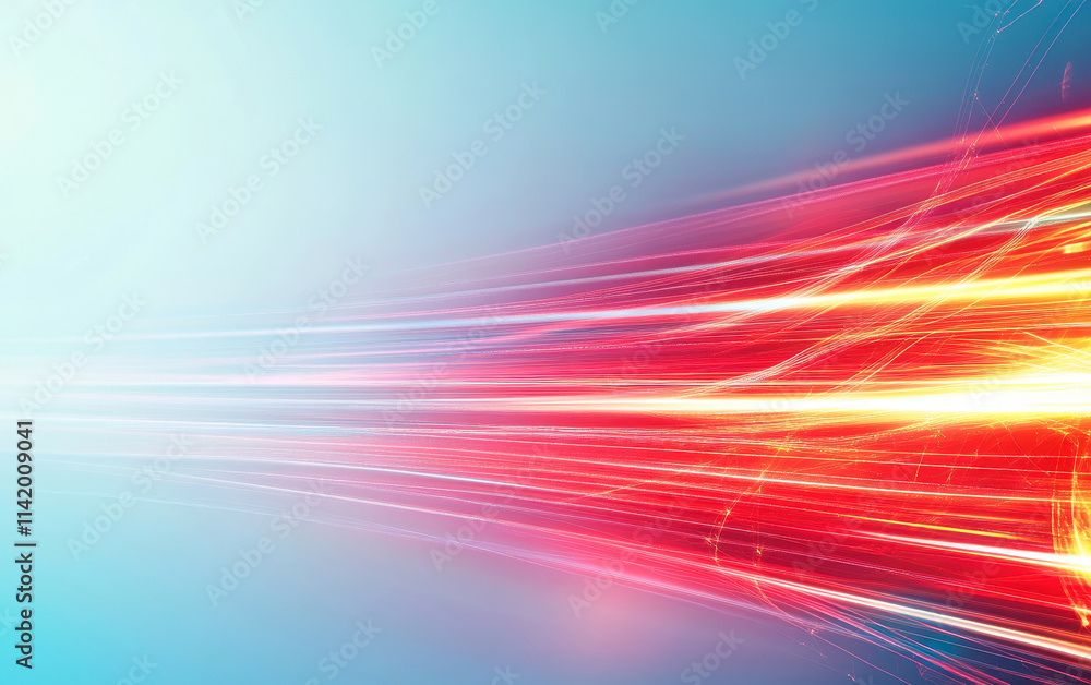 Abstract light rays forming a dynamic red and blue background gradient ...