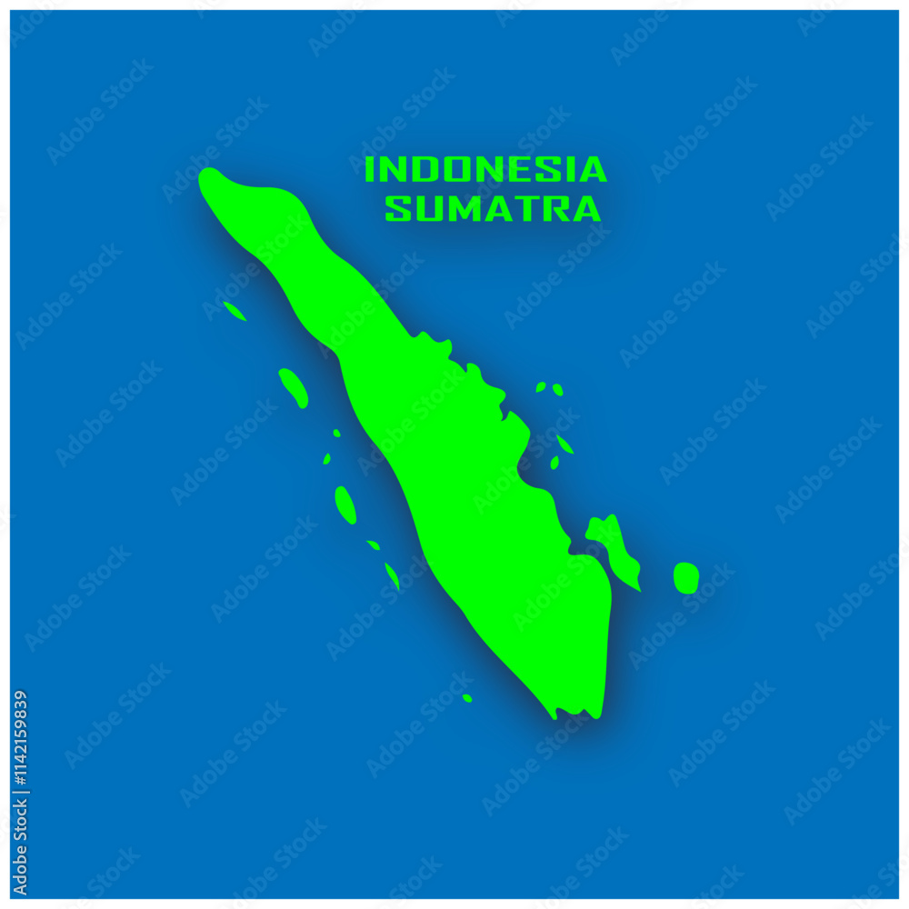 Map of Sumatra island vector illustration symbol design Stock Vector ...