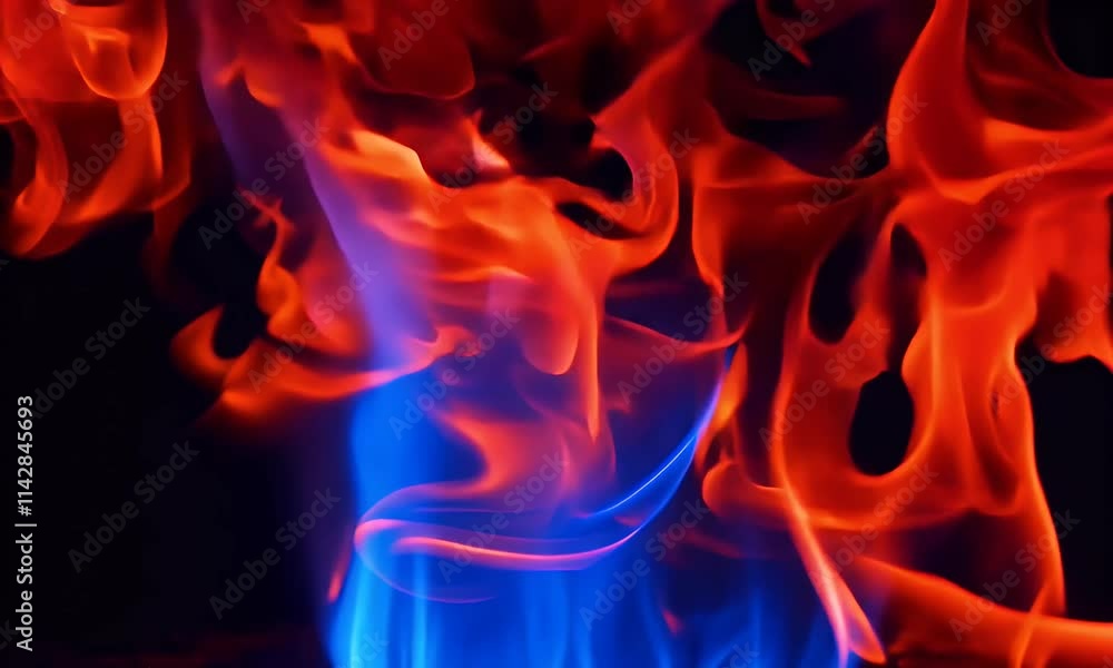 Abstract Red and Blue Flame Background Animation: A Visual Symphony of ...