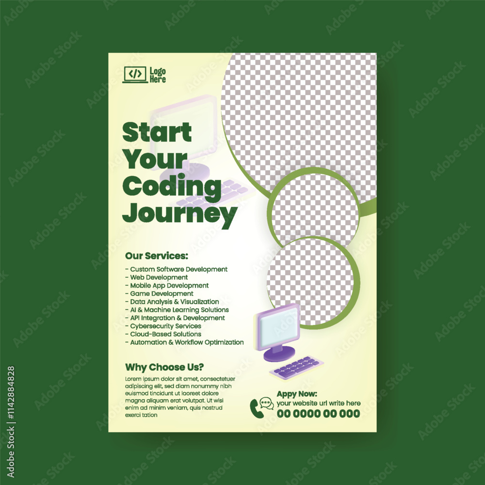 Coding, computer programming and kids technology educational editable ...