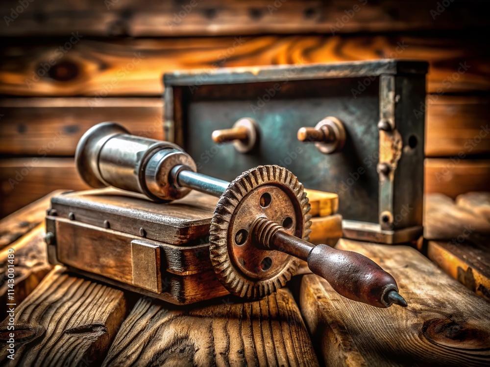 Vintage Hand Drill, Antique Tool Box, Retro Workshop, Old Tools, Depth ...