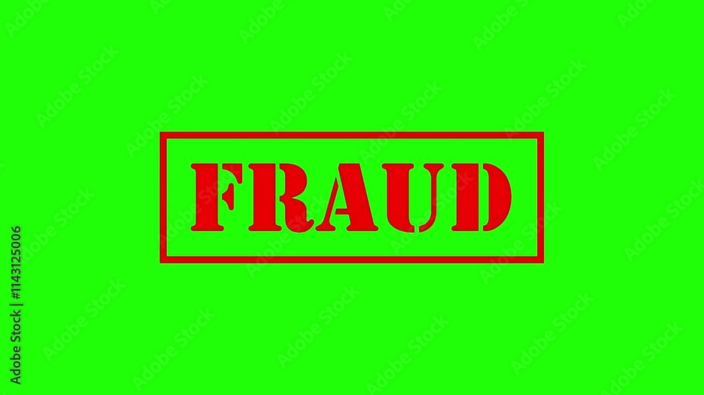 fraud word seal stamp 4k animation red color fraud stamp 4k animation ...
