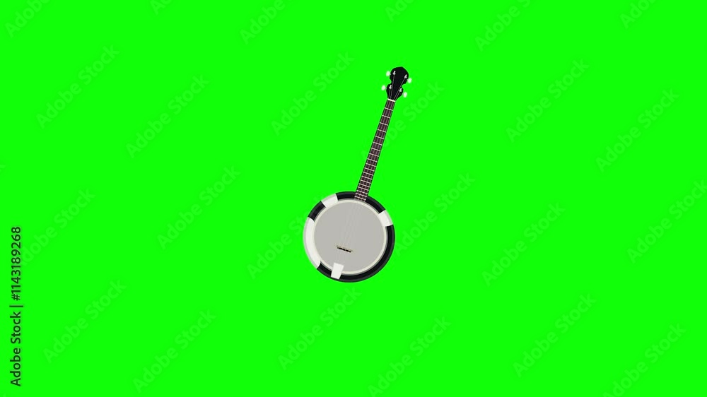 Banjo American Music Instrument animation. American Music motion on ...