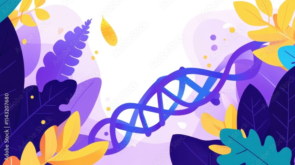 Explore the colorful cartoon portrayal of DNA, showcasing its unique ...