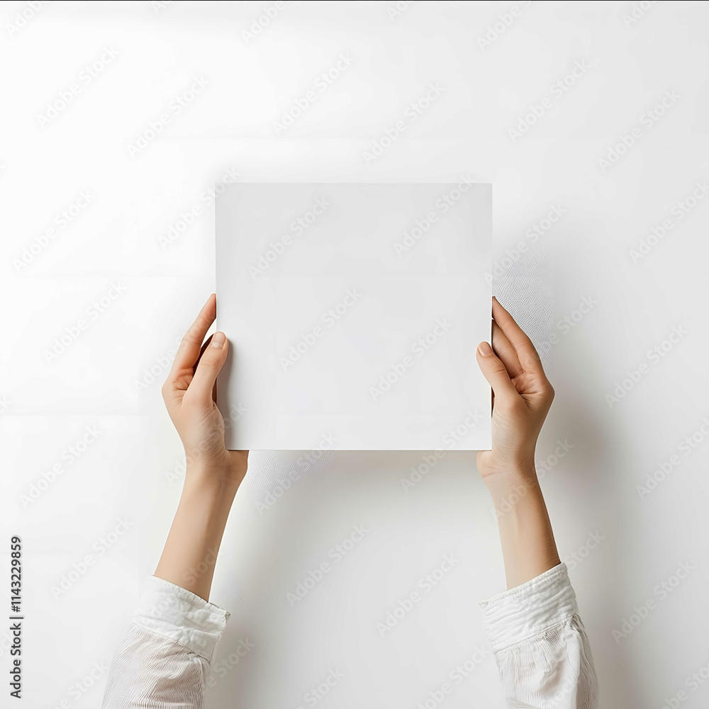 An eyecatching mockup of hands holding up an A4 poster The poster must ...