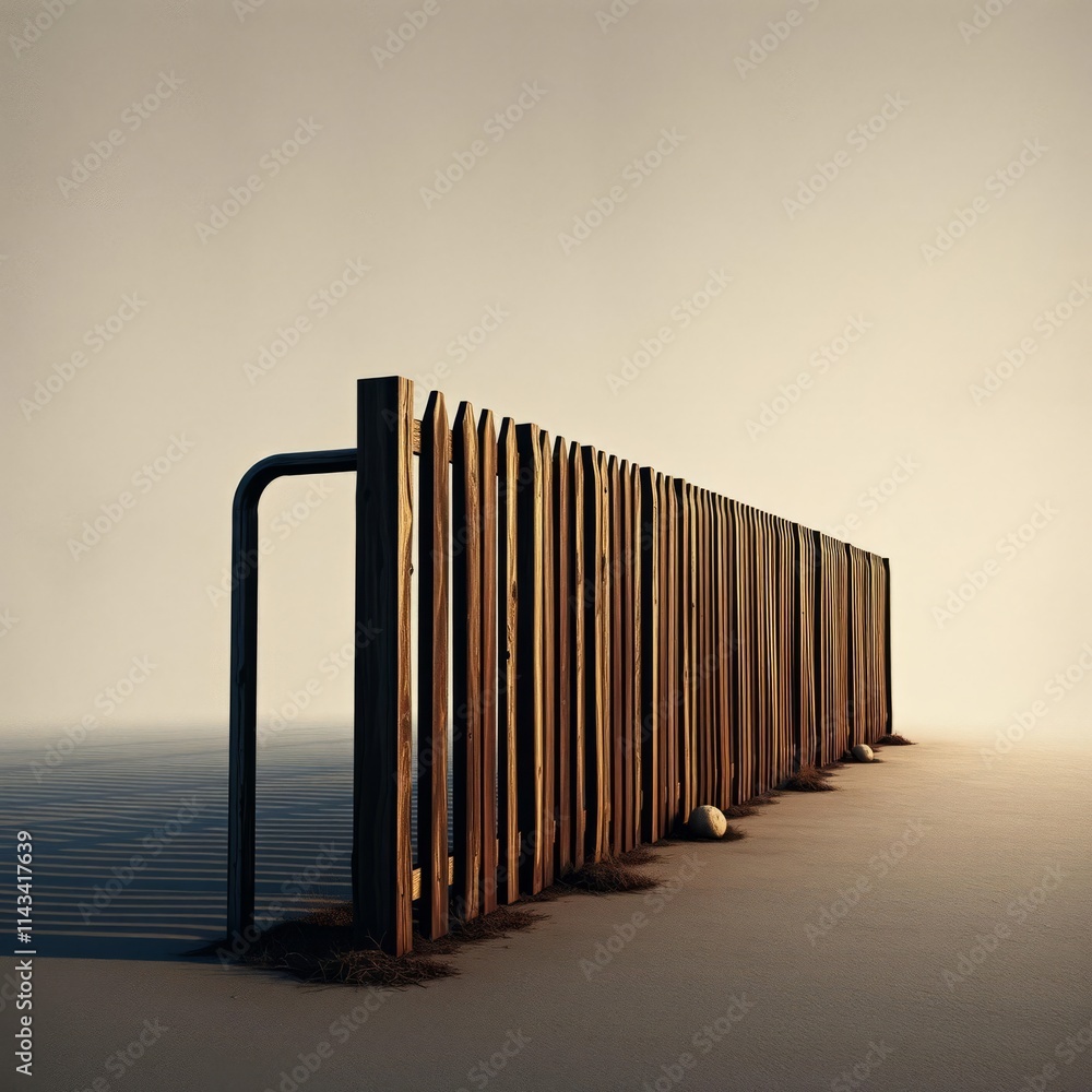 Photo & Art Print Old soviet fence wall a typical industrial fence of ...