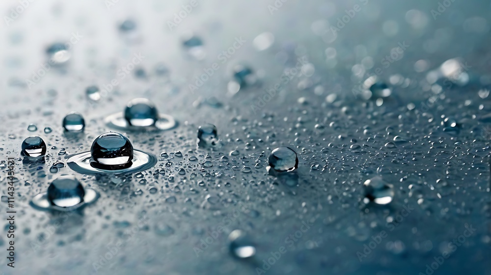 Microshoot Of Water Droplets Merging Together On A Hydrophobic Surface ...